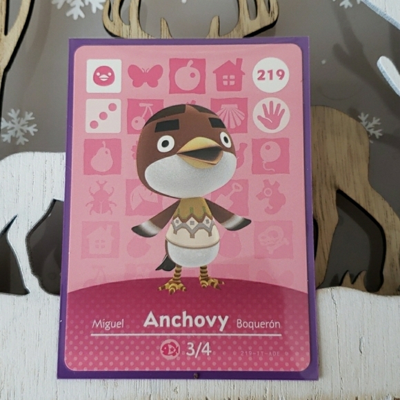 Nintendo | Other | Genuine Animal Crossing Amiibo Card 29 Anchovy ...